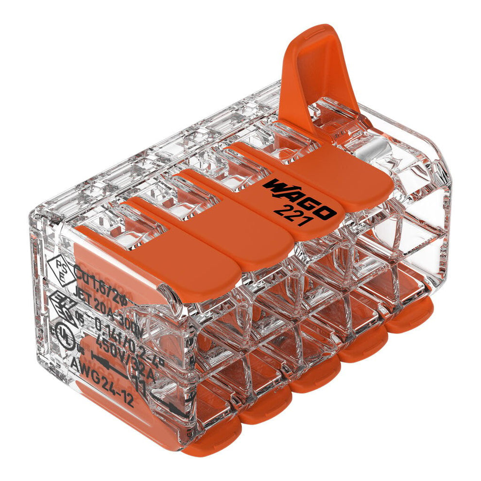 WAGO 221 Series Classic Splicing Connector Terminal Block with Operati ...
