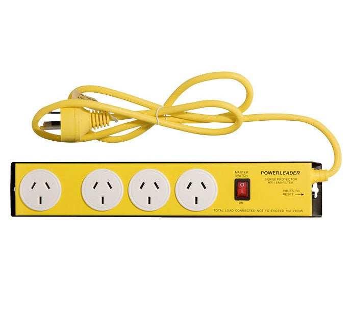 Buy 4 Way Powertough Heavy Duty Metal Surge Protected Powerboard Online ...