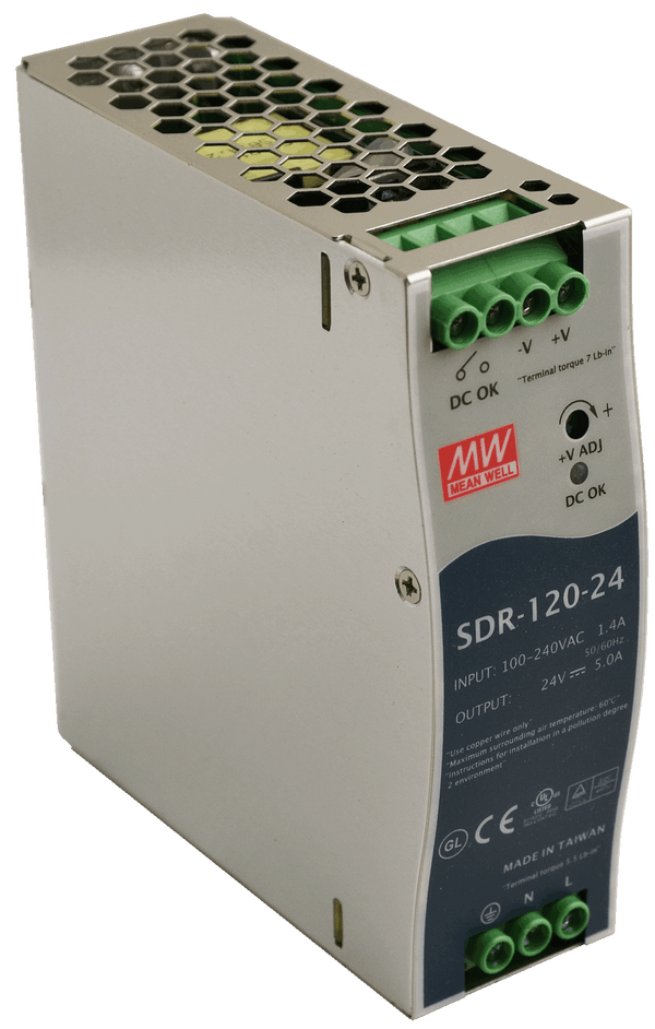 Buy MEAN WELL SDR-120 Slim, High Reliability 120W Din Rail PSU Online ...